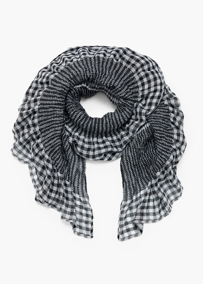 Shop Gingham Ruffle Scarf | Accessories | Taking Shape AU
