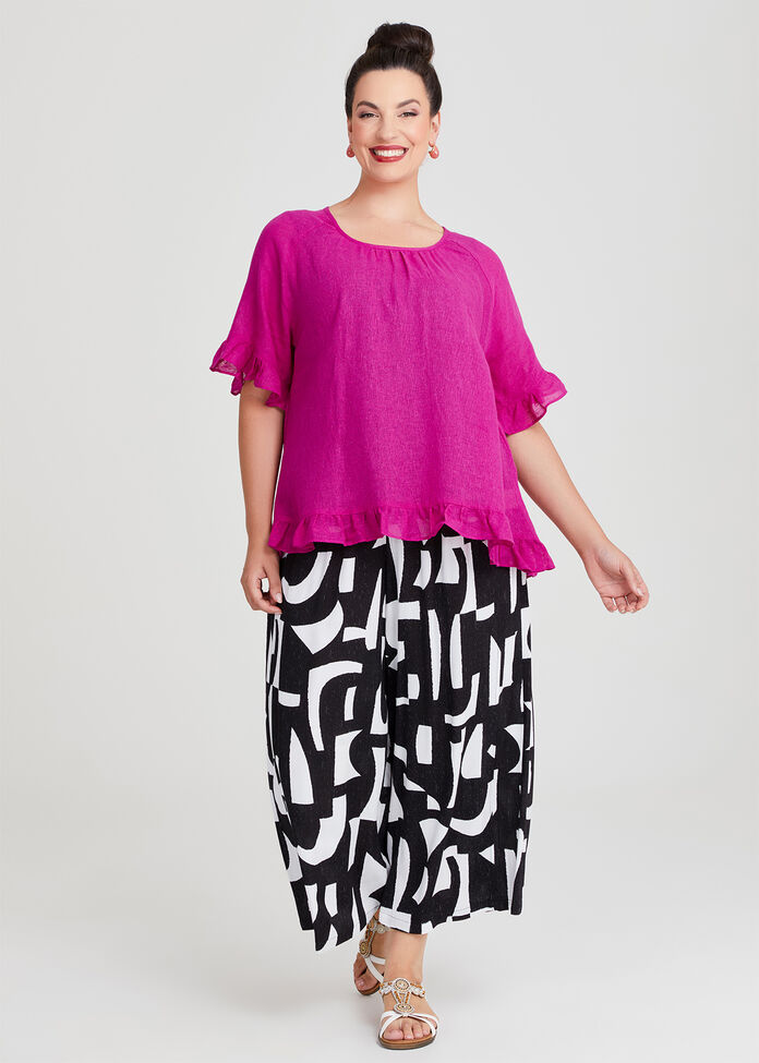 Shop Plus Size Linen Blend Escape Top, Pink | Taking Shape AU