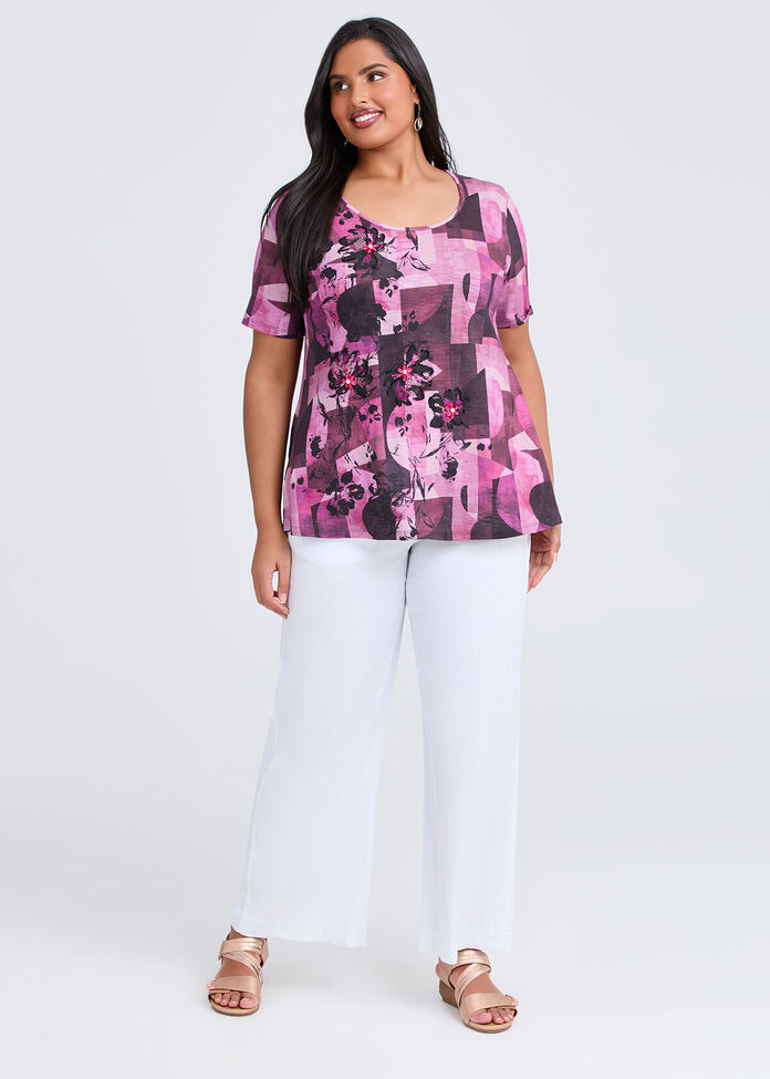 Shop Plus Size Bon Bon Cotton Modal Slub Top, Multi | Taking Shape HK