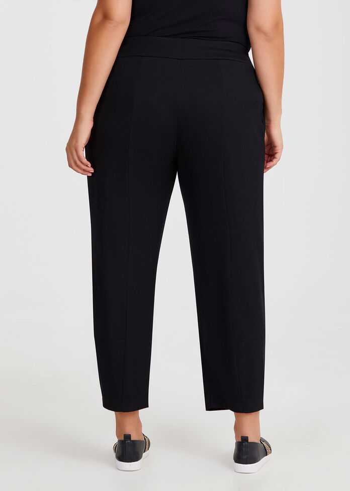 Shop Plus Size Textured Lantern Pant, Black | Taking Shape AU