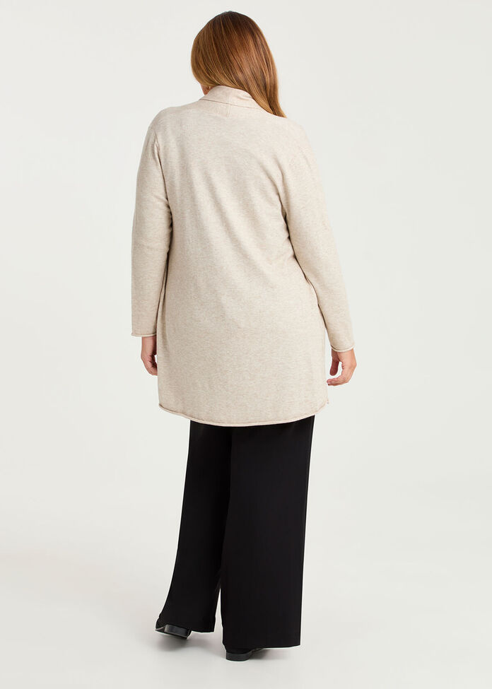 Shop Plus Size Drape Collar Cozy Cardigan, White | Taking Shape AU
