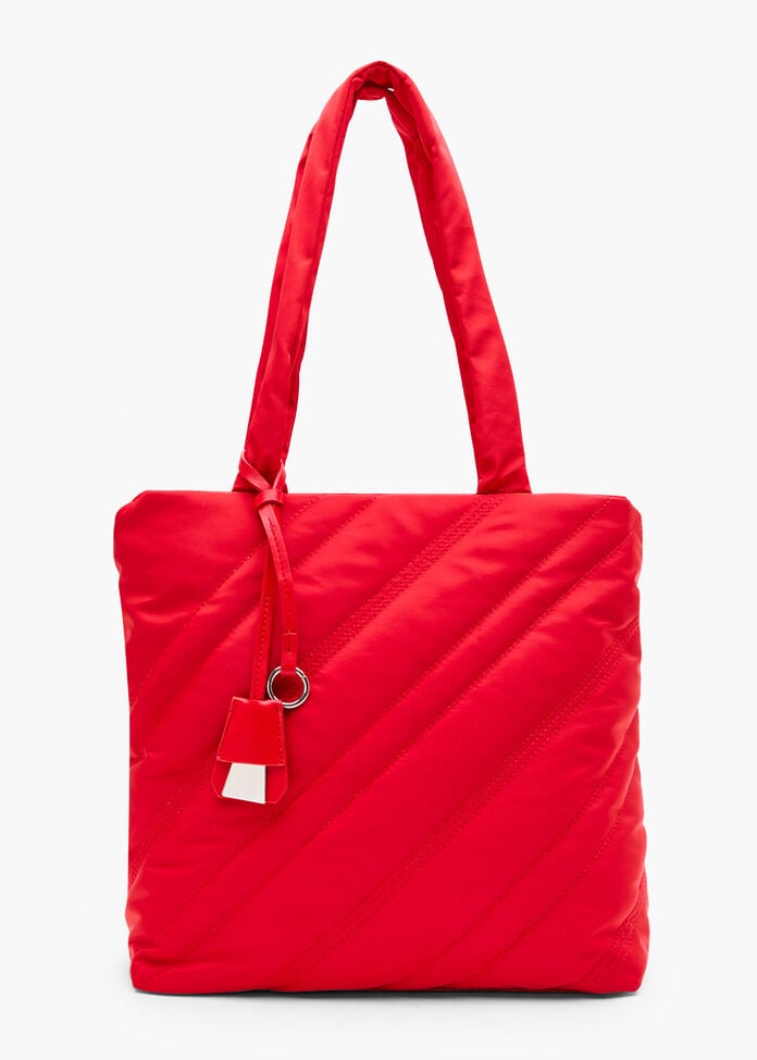 Red Puffy Shoulder Bag: Statement Style | Taking Shape AU