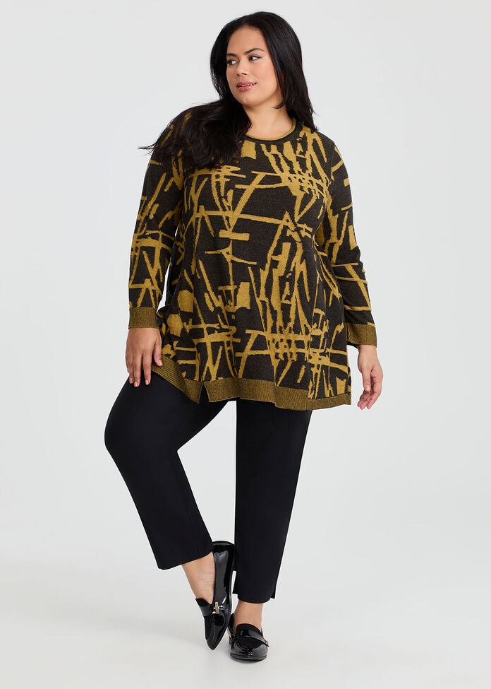 Shop Plus Size Abstract Cotton Knit Jumper, Multi | Taking Shape AU