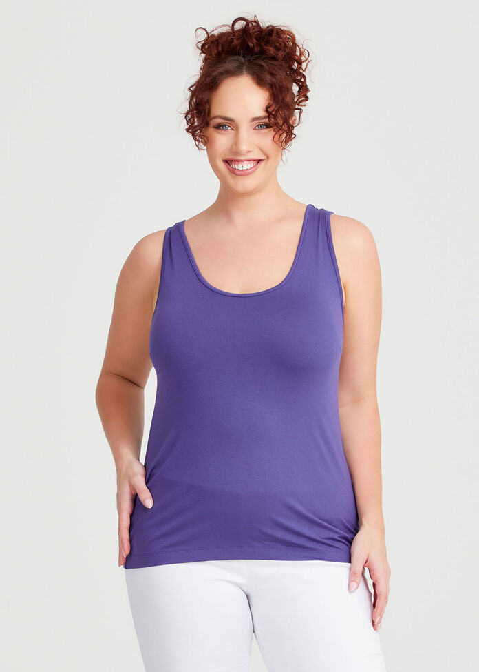 Plus Size Bamboo Base Cami in Light Purple | Taking Shape NZ