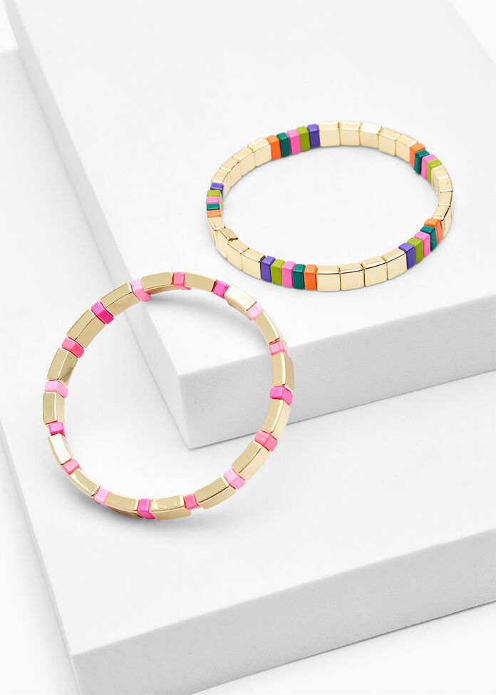 Shop Stretch Bracelet Set in Multi | Accessories | Taking Shape AU