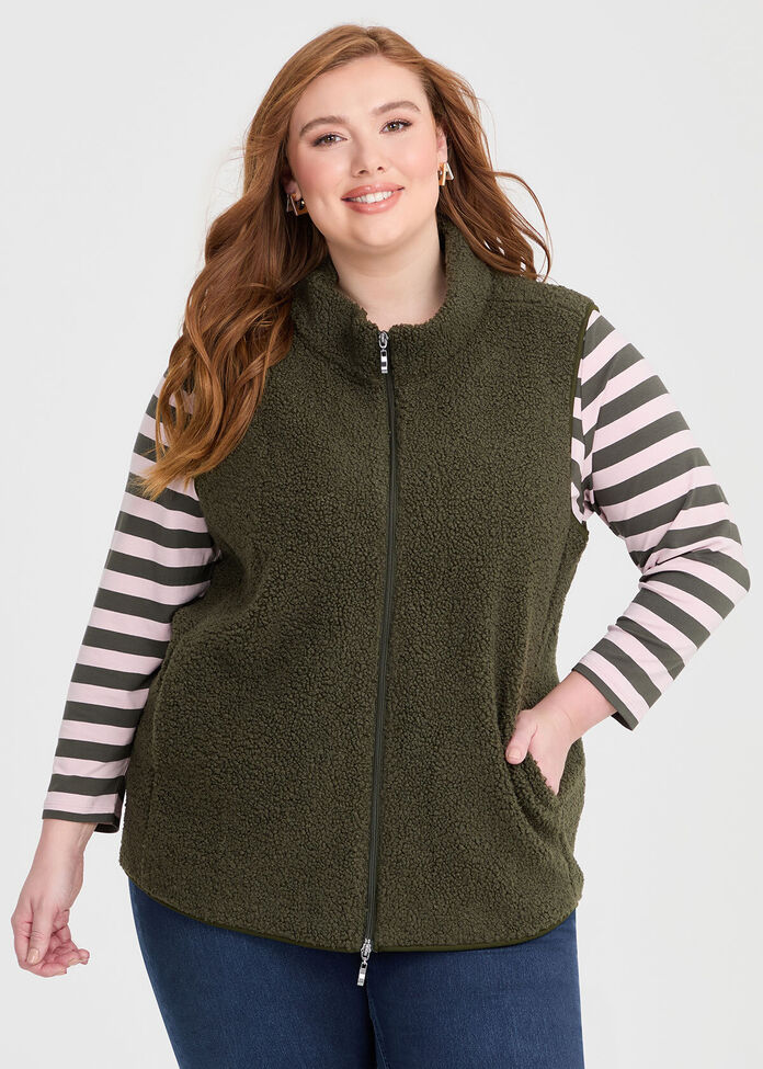 Shop Plus Size Teddy Vest, Green | Taking Shape NZ