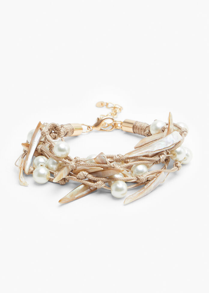 Shop Shell & Pearl Bracelet in White | Accessories | Taking Shape AU