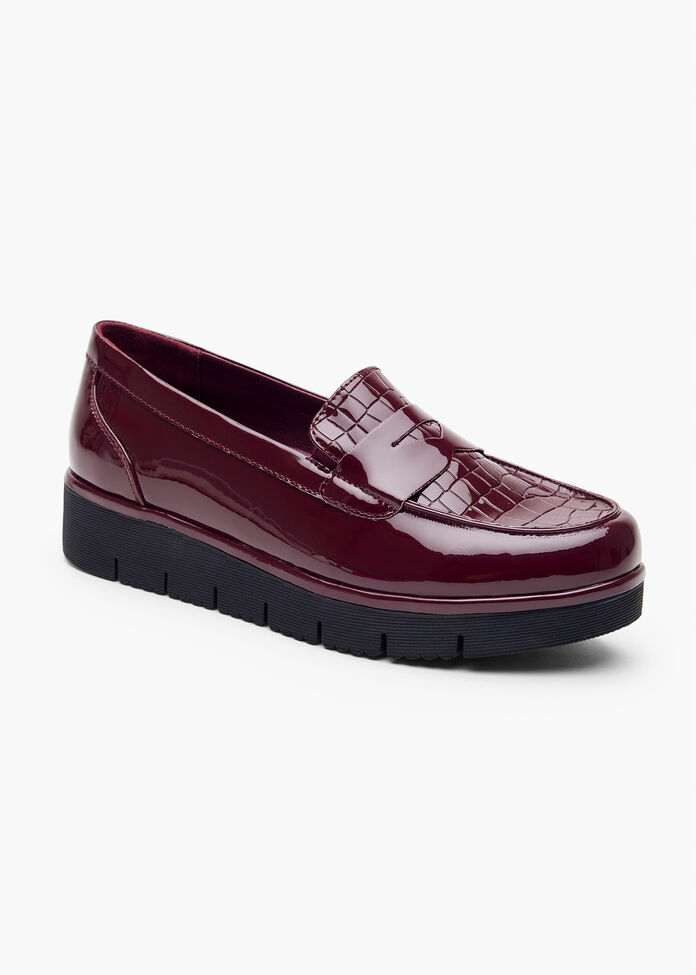 Red Merlot Patent Loafers | Women's Shoes | Taking Shape NZ