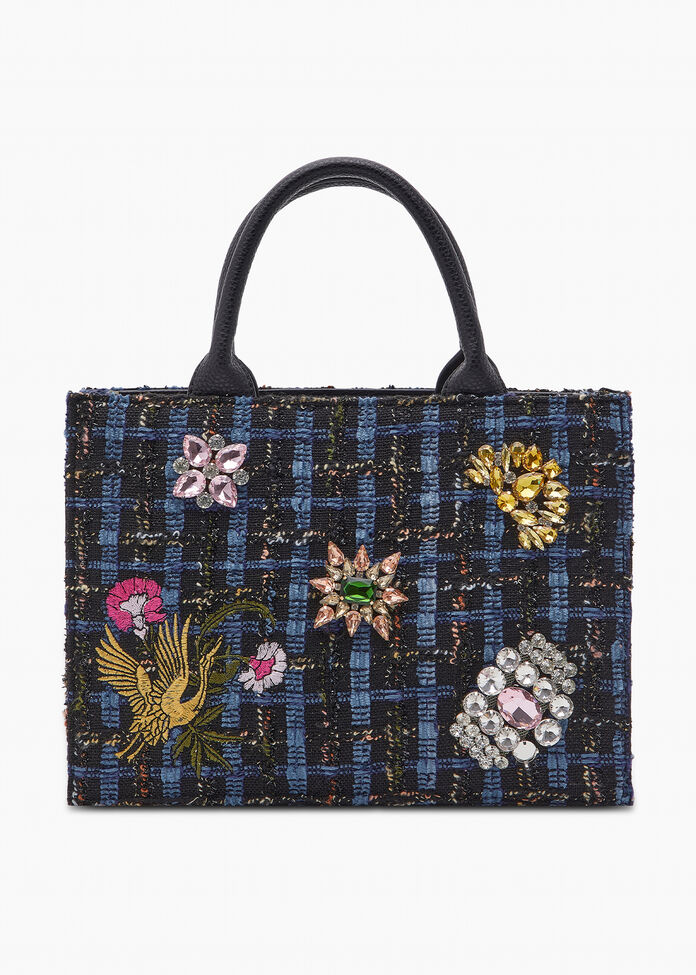 Shop Boucle Bejewelled Bag in Blue | Accessories | Taking Shape AU