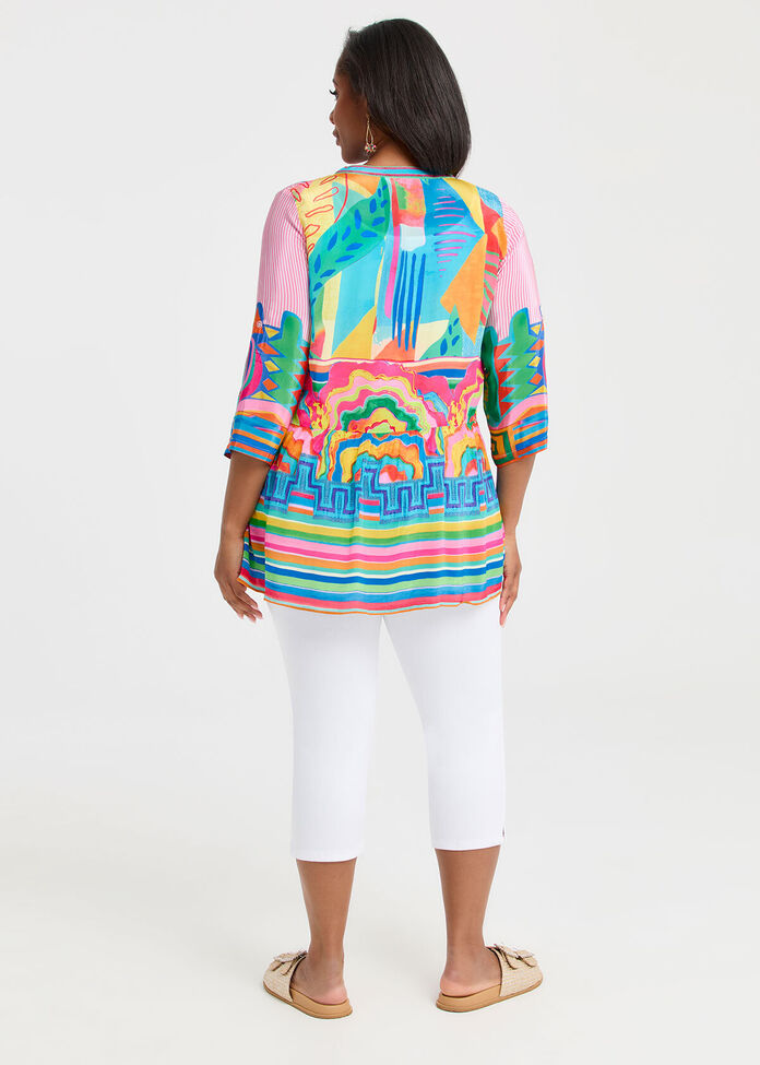 Shop Plus Size Natural Abstract Sorbet Top, Multi | Taking Shape AU
