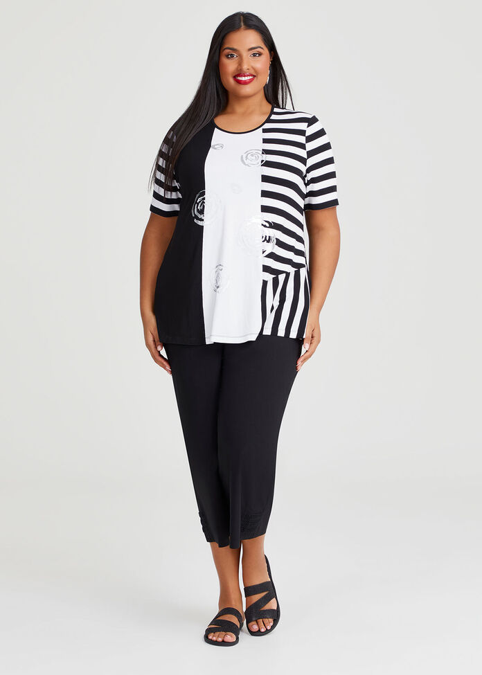 Shop Plus Size Natural Get In Line Top, Multi | Taking Shape AU