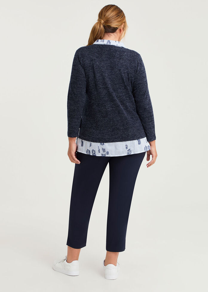 Shop Plus Size Waffle Snug & Stripe Top, Stripes | Taking Shape NZ
