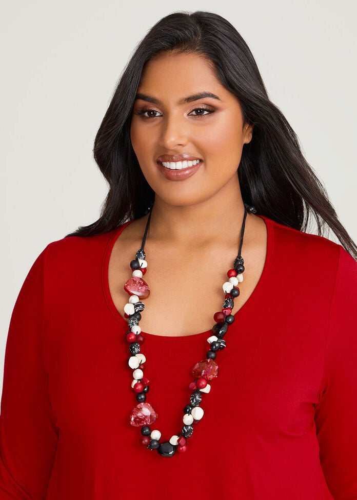 Shop Red White & Black Necklace in Multi | Accessories | Taking Shape AU