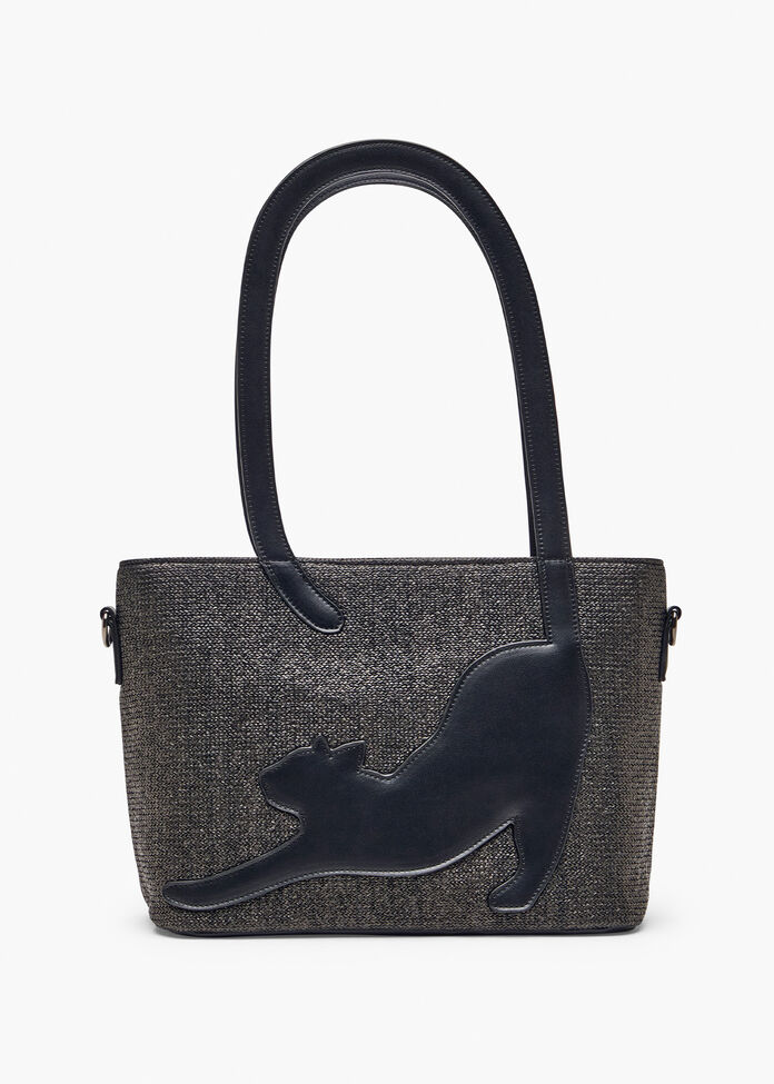 Shop Stretching Patent Cat Bag in Black | Accessories | Taking Shape NZ