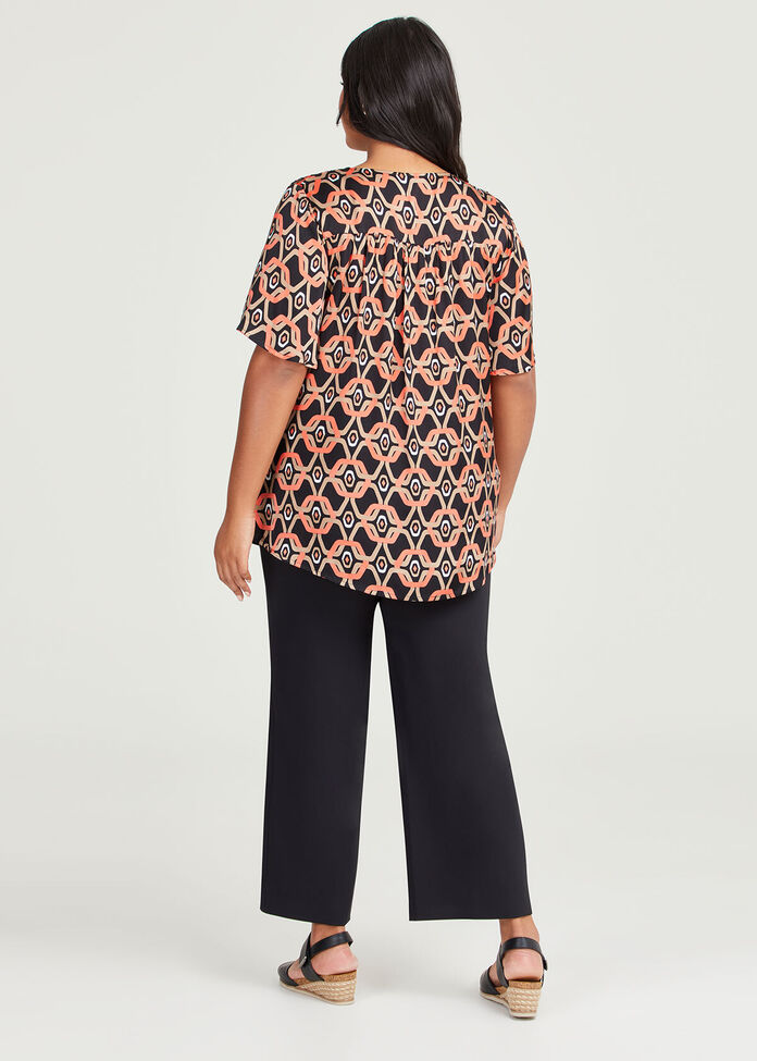 Shop Plus Size Geo Satin Natural Tunic, Multi | Taking Shape AU