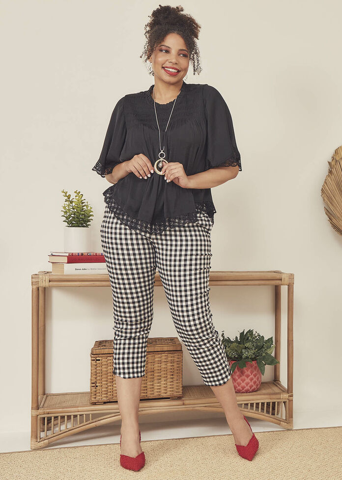 Shop Plus Size Luxe Harlow Shirring Top, Black | Taking Shape AU