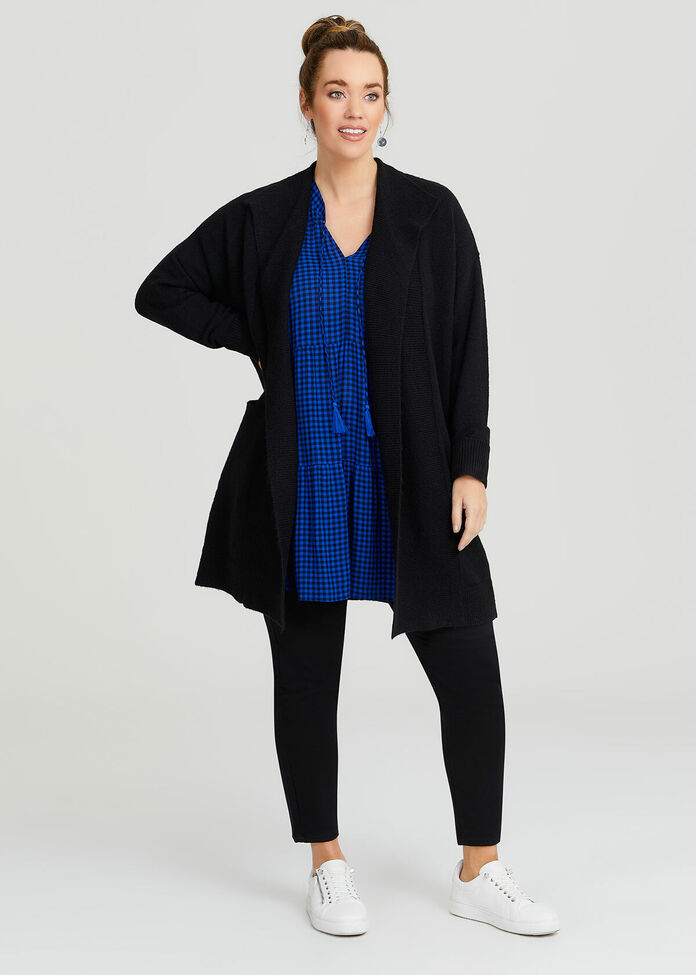 Shop Plus Size Lofty Longline Cardigan in Black | Taking Shape AU