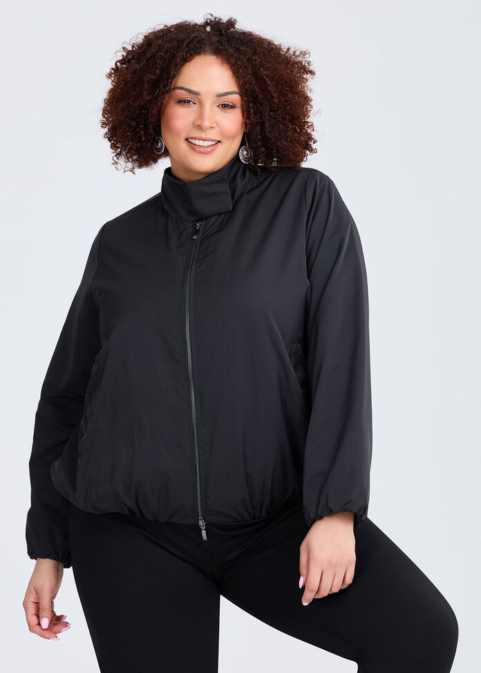 Shop Plus Size Shower Resist Piia Jacket, Black | Taking Shape AU
