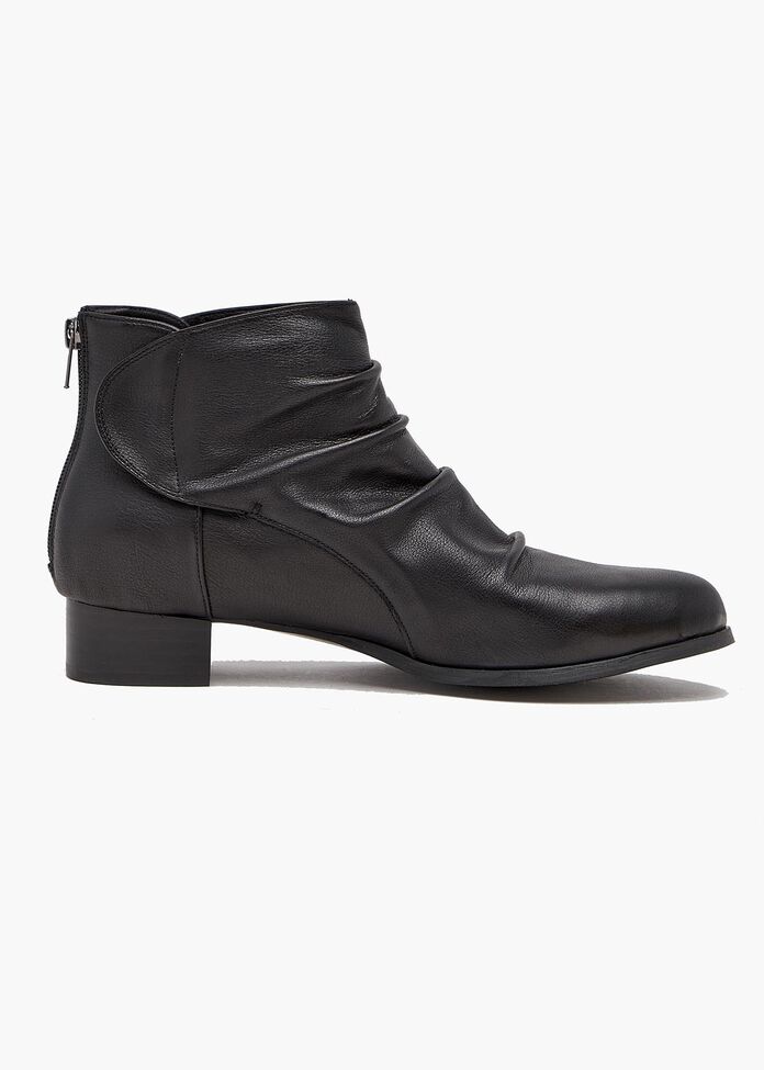 Shop Black Leather Velcro Strap Boot | Comfortable Shoes | Taking Shape AU