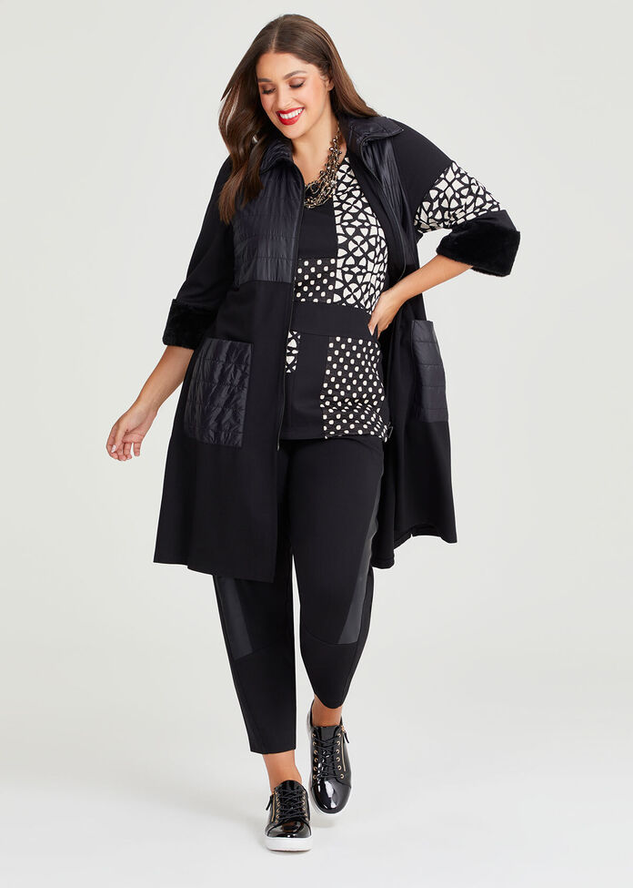 Shop Plus Size Spot Check Bamboo Ponte Top Black Taking Shape Au