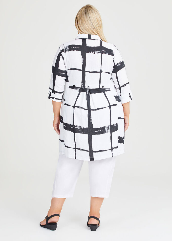 Shop Plus Size Linen Bamboo Longline Shirt, Black | Taking Shape AU