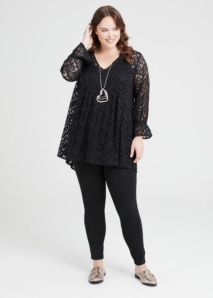 Shop Plus Size Lace Occasion Boho Tunic, Black | Taking Shape AU