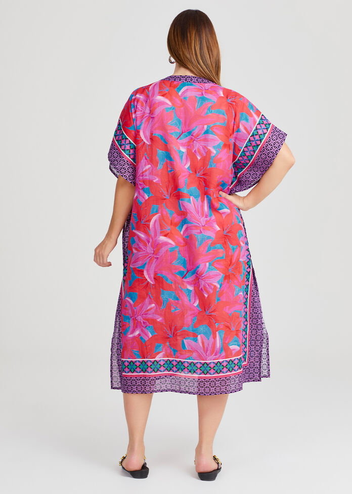 Plus Size Floral Print Long Printed Poncho | Taking Shape AU