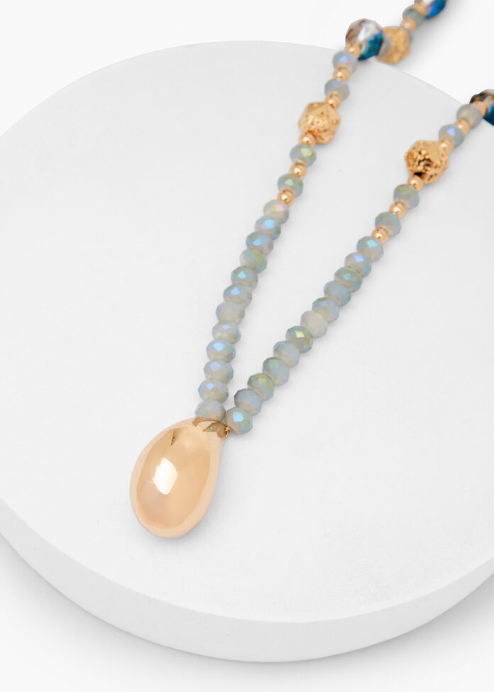 Shop Crystal Teardrop Necklace in Green | Accessories | Taking Shape NZ