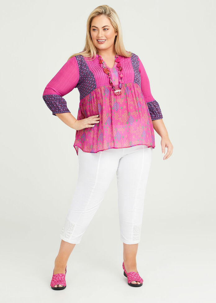 Shop Plus Size Natural Ibiza Top, Multi | Taking Shape AU