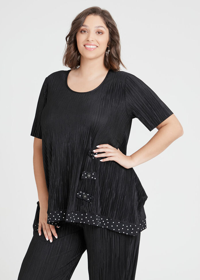 Shop Plus Size Pretty Pleats Top, Black | Taking Shape AU
