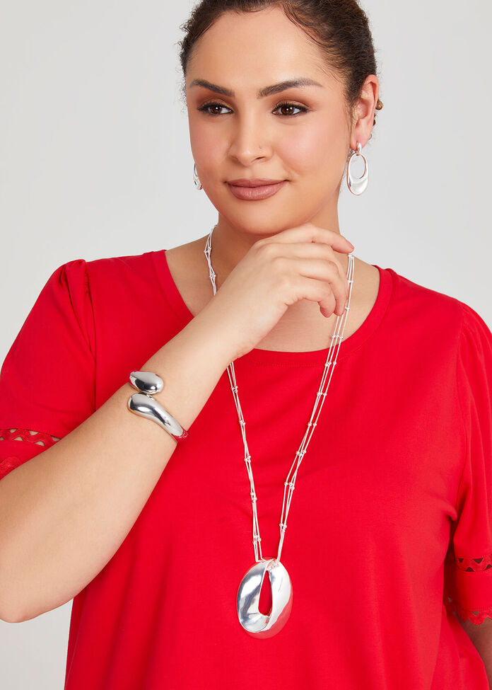 Shop Shiny Oval Necklace in Black | Accessories | Taking Shape AU