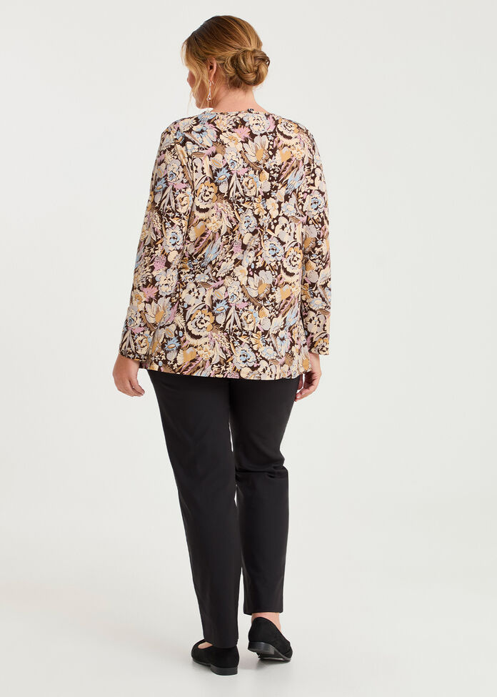 Shop Plus Size Olivia Knot Detail Top, Floral | Taking Shape AU
