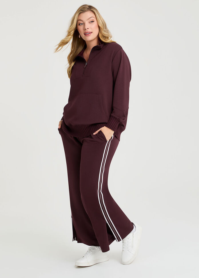 Shop Plus Size Luxe Touch Side Stripe Trackpant, Red | Taking Shape AU