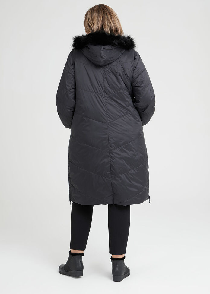 Shop Plus Size Reversible Malin Puffer Coat, Black | Taking Shape AU