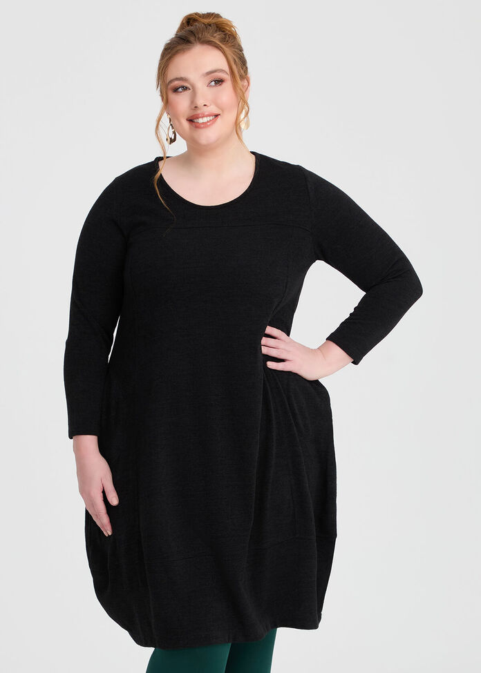 Shop Plus Size Long Sleeve Snug Dress, Black | Taking Shape AU