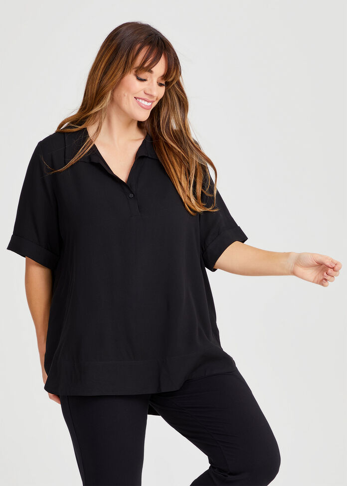 Shop Plus Size Bamboo Kaia Top, Black | Taking Shape AU