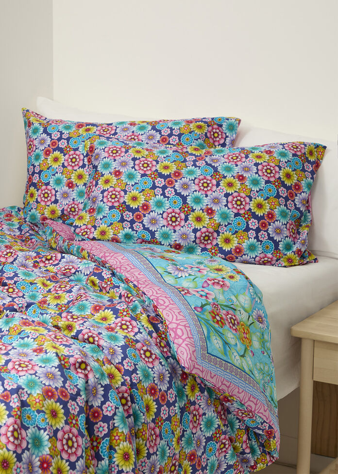 Shop Plus Size Catalina Reversible Queen Quilt Cover Set, Multi ...