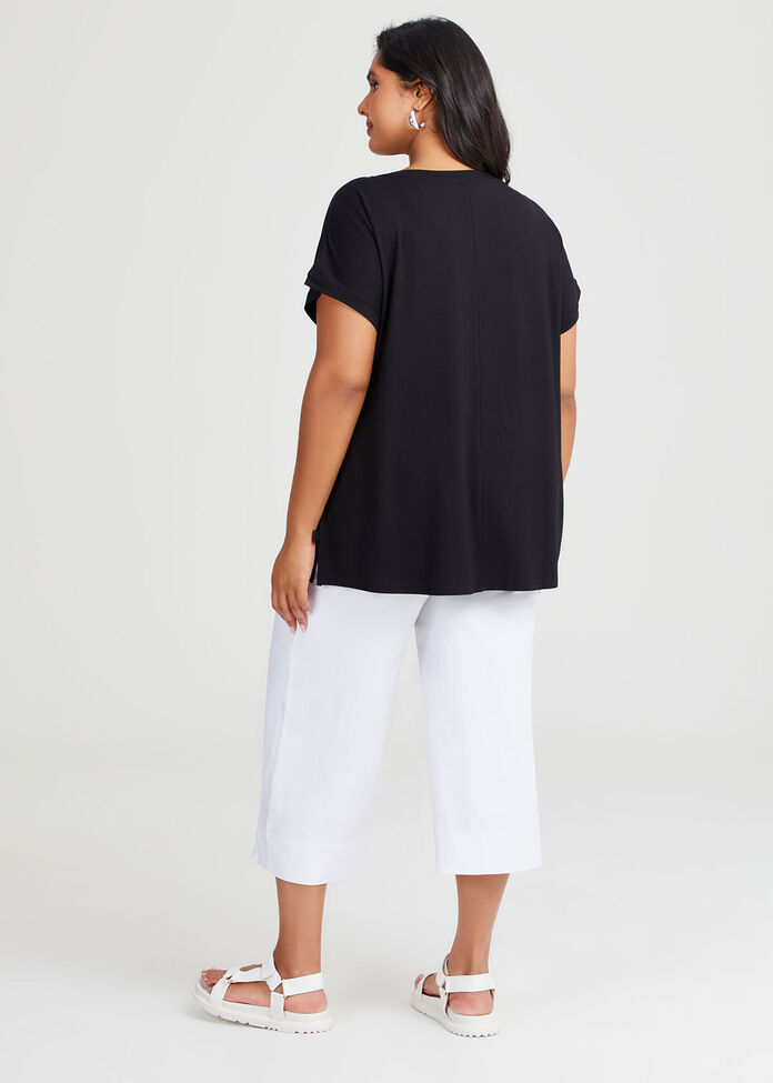 Shop Plus Size Natural Chelsea Top, Black | Taking Shape NZ