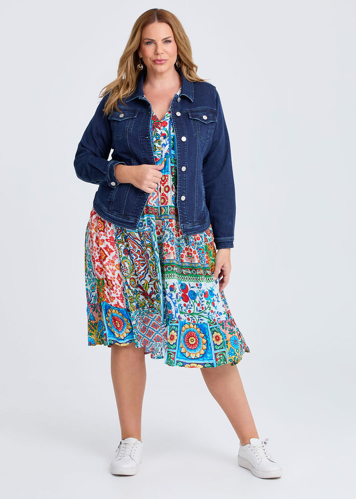 Shop Plus Size The Everyday Denim Jacket, Navy | Taking Shape NZ