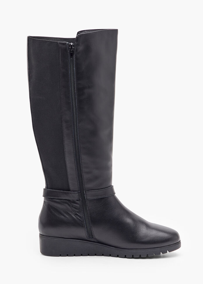 Shop Black Leather Knee High Boot | Comfortable Shoes | Taking Shape AU