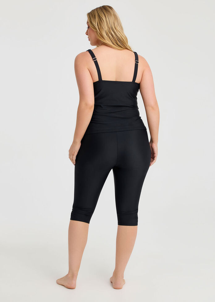 Shop Plus Size Ruched Slim Line Tanikini, Black | Taking Shape NZ