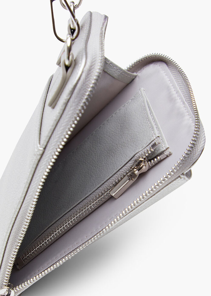Shop Small Phone Crossbody Bag in Silver | Accessories | Taking Shape NZ