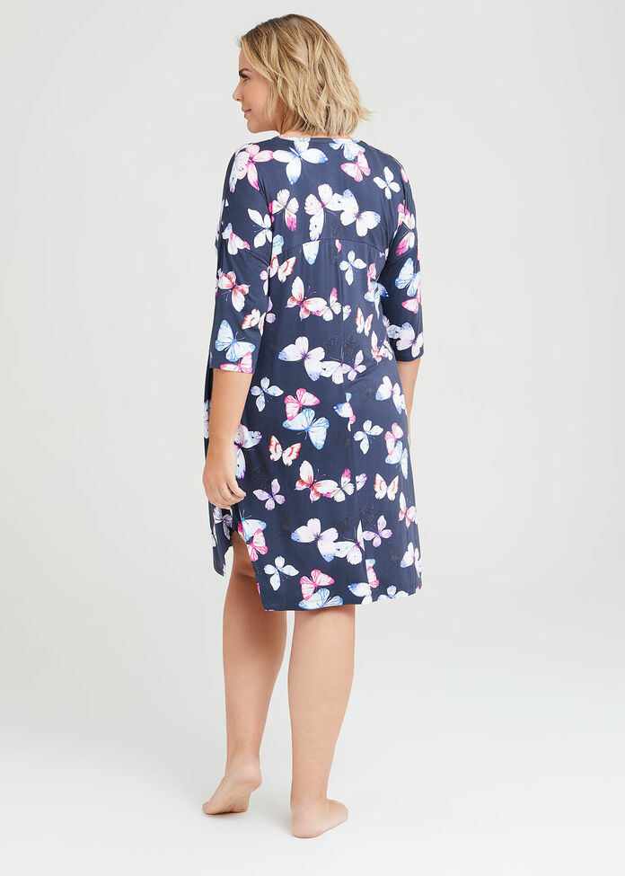 Shop Plus Size Bamboo Butterfly Nightie, Print | Taking Shape UK