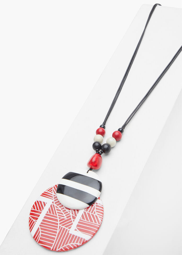 Shop Printed Pendent Necklace in Multi | Accessories | Taking Shape AU
