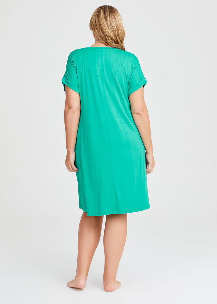 Shop Plus Size Bamboo Sleep Tee Nightie, Blue | Taking Shape AU