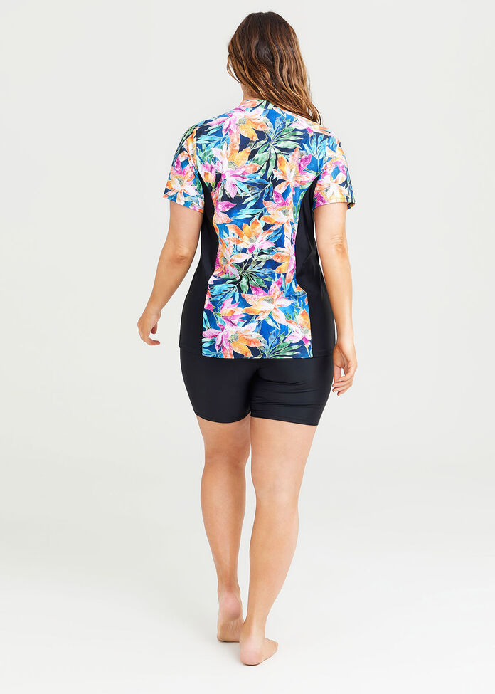 Shop Plus Size Watercolour Floral Rashvest, Multi | Taking Shape AU