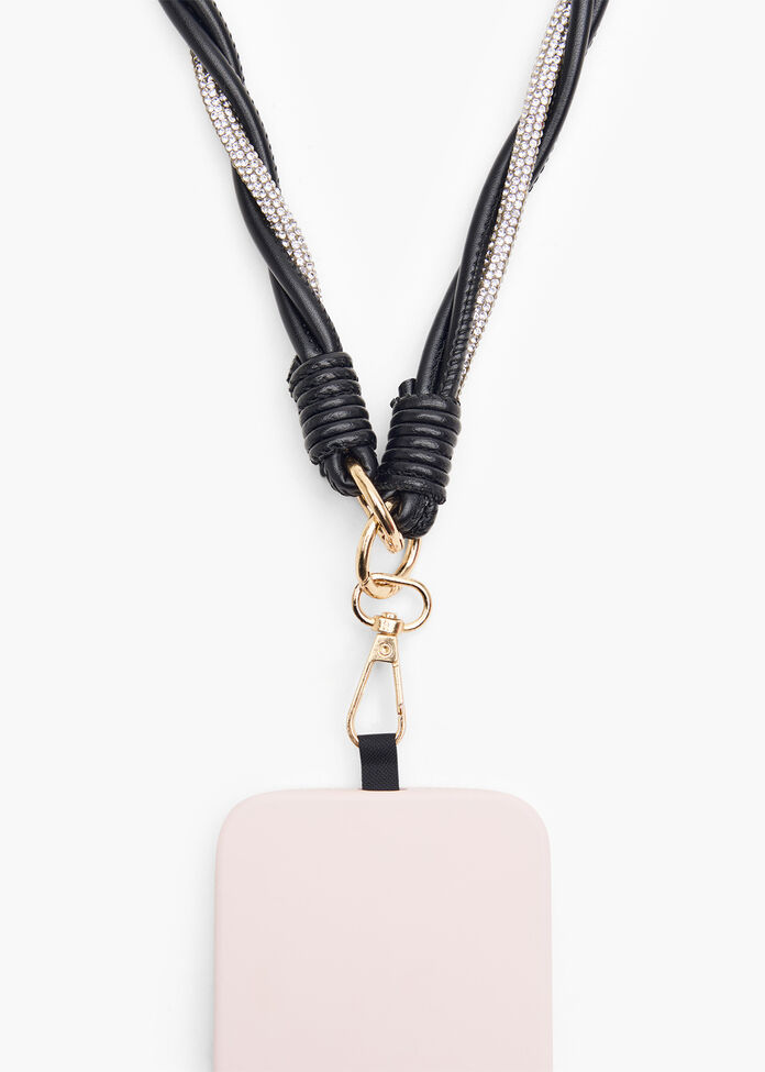 Shop Bling Phone Chain in Black | Accessories | Taking Shape AU
