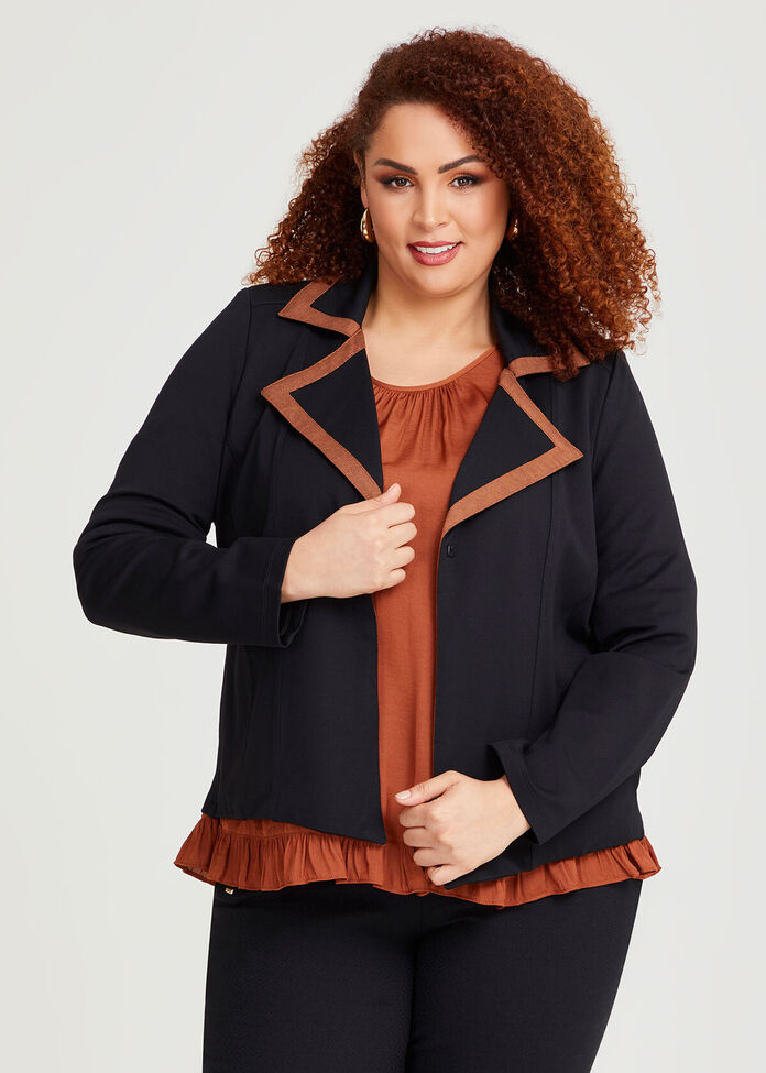 Shop Plus Size Bamboo Ponte Element Jacket, Black | Taking Shape AU