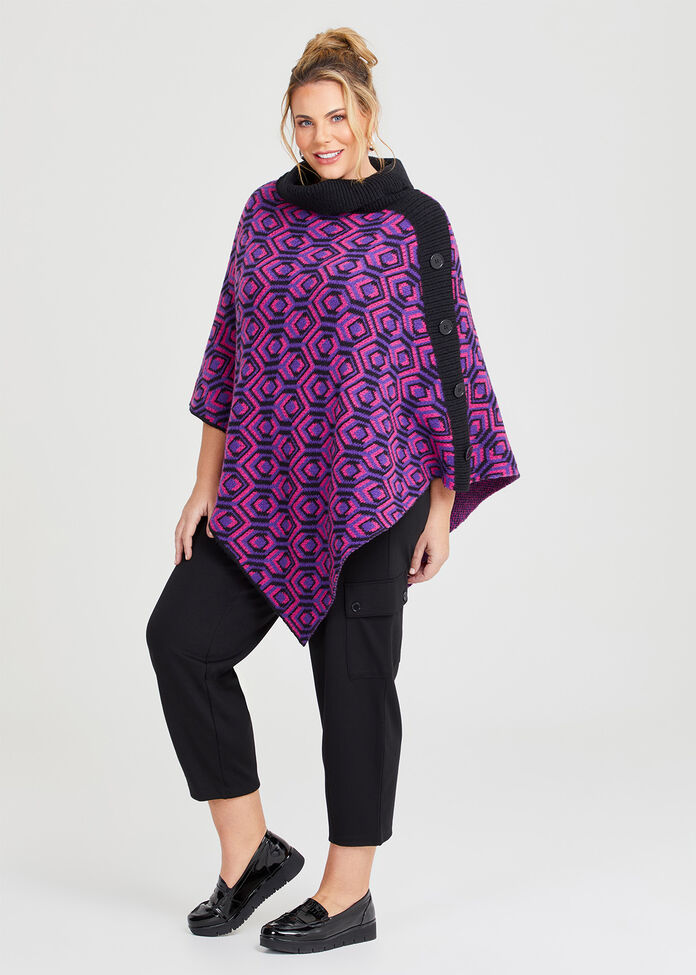 Shop Geometric Poncho in Multi | Accessories | Taking Shape AU