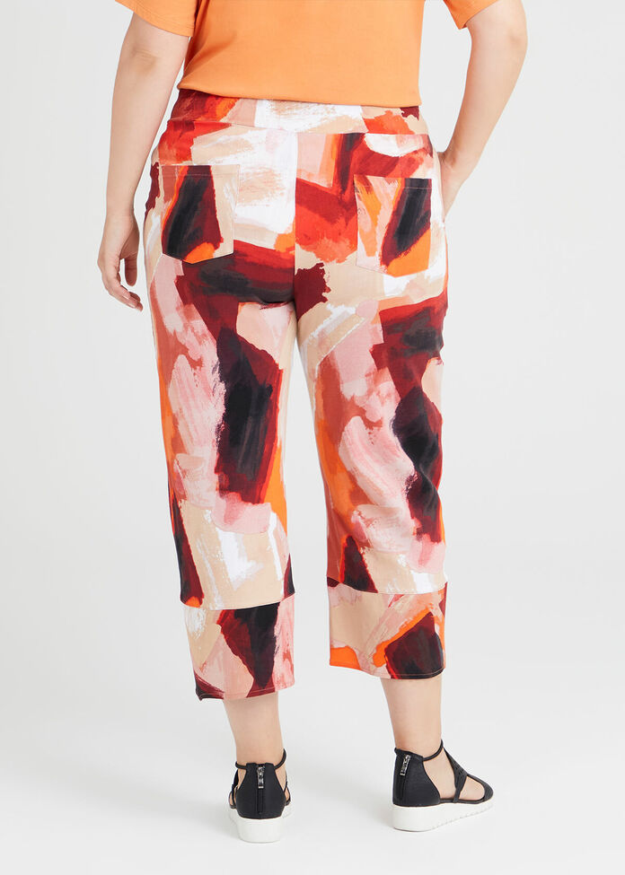Shop Plus Size Natural Coastal Drift Crop Pant, Print | Taking Shape NZ